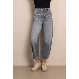 Zhrill Damen 3/4-Hose "ZHIZA", grau, Gr. 33, Denim/Jeans, Obermaterial: 50% Baumwolle, 40% Lyocell, 10% Viskose, Hosen, mit Leo-Print