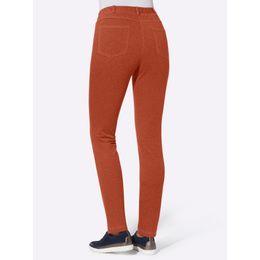 Classic Basics Damen Stretch-Hose, rot, Gr. 40, unifarben, 49% Baumwolle, 46% Polyester, 5% Elasthan, Hosen