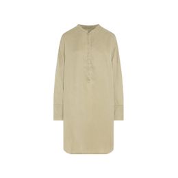 Damen Sommerkleid, beige, Gr. L, SENSES.THE LABEL, unifarben, Web, Material: 100% Lyocell, Kleider, mit abgerundetem Saum