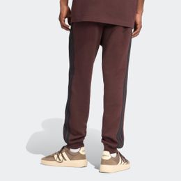Herren Sporthose "ESSENTIALS 3-STREIFEN", braun, Gr. XXXL, adidas Sportswear, Obermaterial: 55% Baumwolle, 36% Polyester, 9% Viskose, Hosen