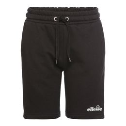Ellesse Jungen Shorts, schwarz, Gr. 128, bedruckt, Jersey, Obermaterial: 70% Baumwolle, 30% Polyester, Hosen, mit Eingrifftaschen, aus Jersey aus