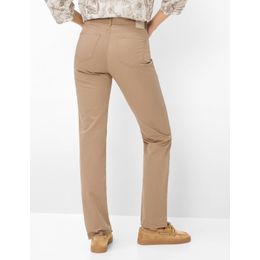 Brax Damen 5-Pocket-Hose "Style CAROLA"hellbraun, Gr. 48, Web, 78% Baumwolle, 19% Lyocell, 3% Elasthan, Hosen