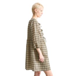 Marc O'Polo Damen Minikleid "aus Baumwolle-Mix", beige, Gr. XXL, MARC O'POLO DENIM, kariert, Obermaterial: 52% Baumwolle, 40% Polyester, 8% Polyamid. Futter: