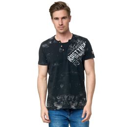 Rusty Neal Herren T-Shirt, schwarz, Gr. 5XL, bedruckt, 100% Baumwolle, Shirts, im coolen Used-Look-Design