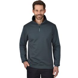 TRIGEMA Herren Sweatshirt "TRIGEMA Sweatshirt mit Rei&szlig;verschluss", grau, Basic, Gr. L, Sweatware, 70% Baumwolle, 30% Polyester, Sweatshirts