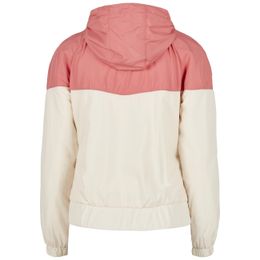 Urban Classics Damen Anorak "Urban Classics Damen Ladies Arrow Windbreaker", rosa, Gr. XS, mehrfarbig, 100% Polyester, Jacken