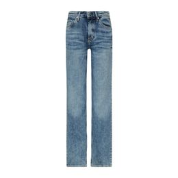 s.Oliver Damen Straight-Jeans "KAROLIN", blau, Gr. 36, unifarben, Denim/Jeans, Obermaterial: 82% Baumwolle, 17% Polyester, 1% Elasthan, Jeans, im