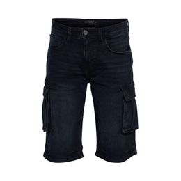 11 Project Herren Cargojeans "Cargoshorts PRNordin", schwarz, Gr. L, Obermaterial: 98% Baumwolle CO. 2% Elasthan EL., Jeans
