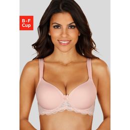 Lascana Damen Schalen-BH "T-Shirt-BH, B&uuml;gel-BH, Dirndl-BH", Gr. 75, rosa, Microtouch, Obermaterial: 85% Polyamid, 15% Elasthan, BHs, mit breiten