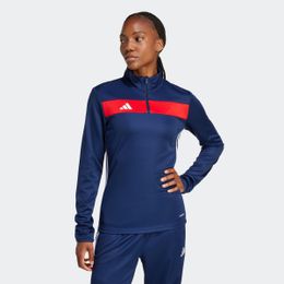 Damen Trainingsshirt "TIRO 25 ESSENTIALS TRAININGSOBERTEIL", blau, Gr. S, adidas Performance, Obermaterial: 100% Polyester, Shirts, sportliche
