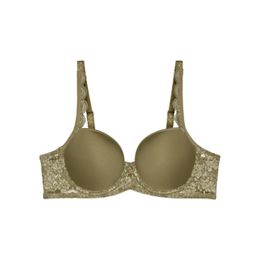 Triumph Damen B&uuml;gel-BH "Amourette WP", Gr. 75, gr&uuml;n, Microtouch, Obermaterial: 63% Polyester, 25% Polyamid, 12% Elasthan, unifarben, BHs,