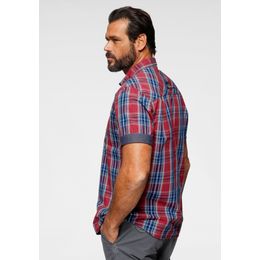 MAN'S WORLD MAN'S WORLD Herren Kurzarmhemd, wei&szlig;, Gr. XXL, kariert, Obermaterial: 100% Baumwolle, Hemden, mit Print und Stickerei