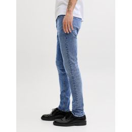 Jack & Jones JACK & JONES Herren Slim-fit-Jeans "JJIGLENN Slim-Fit mit Stretch und praktischer 5-Pocket-Form"medium blau denim, Gr. 30, Abriebeffekte,
