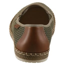 Rieker Herren Espadrille, Gr. 41, gr&uuml;n, Textil, Schuhe, mit luftdurchl&auml;ssiger Perforation