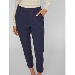 Vila Damen Anzughose "VIVARONE HW SLIM PANT - NOOS", blau, Gr. 38, unifarben, Web, Obermaterial: 66% Polyester, 28% Viskose, 6% Elasthan, Hosen
