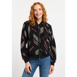 Ragwear Damen Fleecejacke "CAIRRO PRINT", schwarz, Gr. XXL, gemustert, Fleece, Obermaterial: 100% Polyester, Jacken