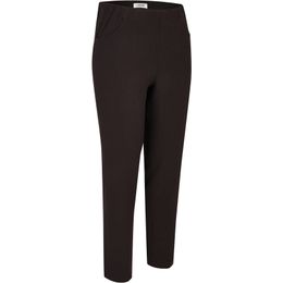 KjBRAND Damen Schlupfhose "Schlupfhose Susie in Bi-Stretch, Kammgarnoptik", schwarz, Gr. 26, Web, Obermaterial: 63% Polyester, 35% Viskose, 2%