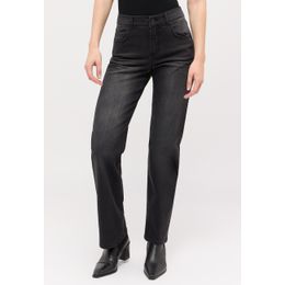 Angels Damen Stretch-Jeans "LARA", grau, Gr. 42, Denim/Jeans, Obermaterial: 92% Baumwolle, 6% Polyester, 2% Elasthan, Jeans, weite Passform, aus
