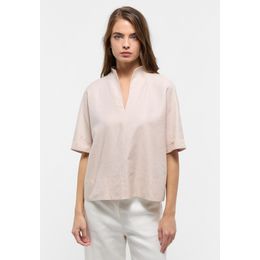 Eterna Damen Longbluse "OVERSIZE FIT"sand, Gr. 46, 59% cotton, 41% Leinen, Blusen, EASY IRON (b&uuml;gelleicht)