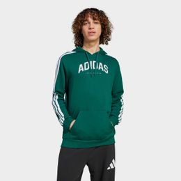 Herren Kapuzensweatshirt "CODES COLLEGIATE GRAPHIC HOODIE", gr&uuml;n, Gr. S, adidas Sportswear, Obermaterial: 70% Baumwolle, 30% Polyester, Sweatshirts
