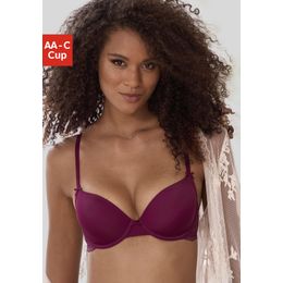 Damen Schalen-BH, NUANCE BY LASCANA, Gr. 75, lila, Spitze, Obermaterial: 85% Polyamid, 15% Elasthan, BHs, im R&uuml;cken aus Spitze, Cups aus Microtouch,