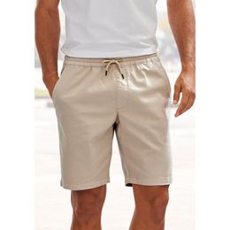 John Devin Herren Shorts "Schlupf Bermuda, Jogger Shorts", beige, Gr. XXL, unifarben, Web, Obermaterial: 97% Baumwolle, 3% Elasthan, Hosen, kurze