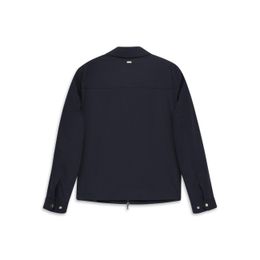 Bugatti Herren Hemdjacke "Regular Fit", blau, Gr. 48, unifarben, 35% Baumwolle, 35% Lyocell, 30% Polyester, Jacken, mit Stretch und Struktur