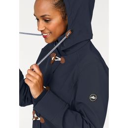 Polarino Damen Softshelljacke, blau, Gr. 44, Softshell, Obermaterial: 96% Polyester, 4% Elasthan. Innenseite: 100% Polyester, Jacken, f&uuml;r