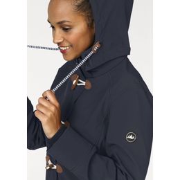 Polarino Damen Softshelljacke, blau, Gr. 56, Softshell, Obermaterial: 96% Polyester, 4% Elasthan. Innenseite: 100% Polyester, Jacken, f&uuml;r