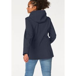 Polarino Damen Softshelljacke, blau, Gr. 42, Softshell, Obermaterial: 96% Polyester, 4% Elasthan. Innenseite: 100% Polyester, Jacken, f&uuml;r
