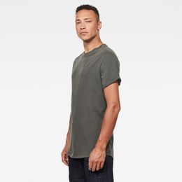 G-Star Raw G-STAR Herren Kurzarmshirt "Lash", grau, Gr. XL, unifarben, Jersey, Obermaterial: 100% Baumwolle, Shirts, Rundhals, Logoapplikation