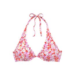 Lascana Damen B&uuml;gel-Bikini-Top "Jasmin", bunt, Gr. 40, floral, Microfaser, Bikini-Oberteile, im Bl&uuml;mchen-Druck