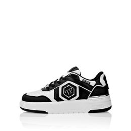 Philipp Plein Herren Sneaker "Predator", Gr. 40, schwarz-wei&szlig;, Schuhe