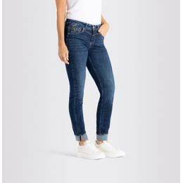 MAC Damen Slim-fit-Jeans "RICH SLIM", blau, Gr. 34, unifarben, Denim/Jeans, Obermaterial: 71% Baumwolle, 16% Polyester, 11% Lyocell, 2% sonstige