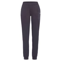 active by Lascana LASCANA ACTIVE Damen Jogginghose, Gr. 32, grau, Sweatware, Obermaterial: 100% Baumwolle, unifarben, Basic, Hosen, in schmaler Form mit B&uuml;ndchen