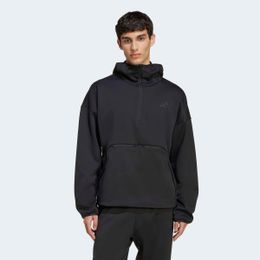 Herren Kapuzensweatshirt "CITY TECH SOFTSHELL MIT REISSVERSCHLUSS BIS ZUR BRUST", schwarz, Gr. S, adidas Sportswear, Obermaterial: 100% Polyester,