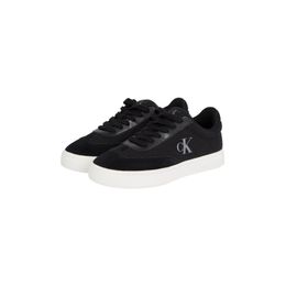 Damen Sneaker "CLASSIC CUPSOLE LOW MIX MG WN", Calvin Klein Jeans, Gr. 35, schwarz, Leder, Lederimitat, Textil, Schuhe, Schn&uuml;rschuh, Freizeitschuh,