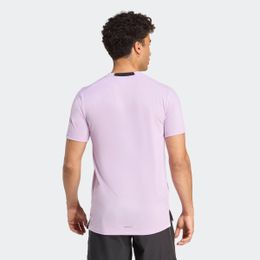 Herren T-Shirt "D4T TEE", rosa, Gr. XXXL, adidas Performance, Obermaterial: 81% Polyester, 14% Lyocell, 5% Elasthan, Shirts, mit Rundhalsausschnitt,