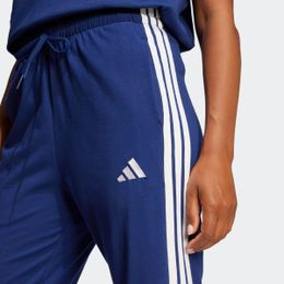 Damen Sporthose "W 3S SJ JOGGER", blau, Gr. XXL, adidas Sportswear, Obermaterial: 93% Baumwolle, 7% Elasthan, Hosen, mit l&auml;ssigem Schnitt, schmal