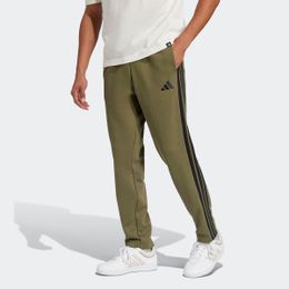 Herren Sporthose "ESSENTIALS 3-STREIFEN OPEN HEM", gr&uuml;n, Gr. S, adidas Sportswear, Obermaterial: 55% Baumwolle, 36% Polyester, 9% Viskose, Hosen, aus
