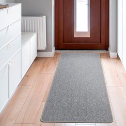 Teppich ANDIAMO, B:67cm H:5mm L:140cm, grau, Kunstfaser, Wohnzimmer, Teppiche, "Luton, Made in Germany", melierte Optik, auch als L&auml;ufer, Wohnzimmer