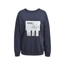 Smith & Soul SMITH & SOUL Damen Sweatshirtmarine, Gr. S, unifarben, Sweatware, Obermaterial: 65% Baumwolle, 35% Polyester, Sweatshirts, mit kreativem