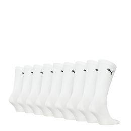 Puma M&auml;dchen Socken "Puma CREW SOCK 9P ECOM", Gr. 35wei&szlig;, Baumwollmischung, Elasthan, Polyamid, Polyester, Socken, Tennissocken, atmungsaktiv,