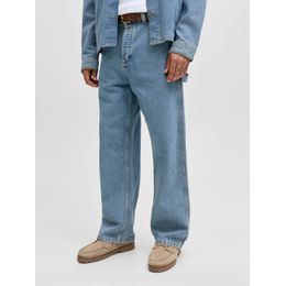 Jack & Jones JACK & JONES Herren Relax-fit-Jeans "JJIALEX JJCARPENTER AKM 840 SN", blau, Gr. 33, Abriebeffekte, Denim/Jeans, Obermaterial: 100% Baumwolle, Jeans