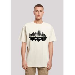 F4NT4STIC Herren T-Shirt "Cities Collection - New York skyline", beige, Gr. XS, Obermaterial: 100% Baumwolle, Shirts, Print