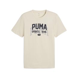 Puma Herren T-Shirt "Graphic Varsity T-Shirt Herren"alpine snow wei&szlig;, Gr. XL, bedruckt, Obermaterial: 100% Baumwolle; Rippe: 80% Baumwolle, 20%