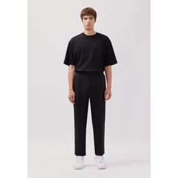 Herren Chinohose, schwarz, Gr. 52, STUDIO SEIDENSTICKER, unifarben, 53% Polyester, 45% Wolle, 2% Elasthan, Hosen