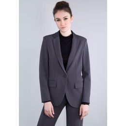 Imperial Damen Longblazer, grau, Gr. M, unifarben, Web, Obermaterial: 95% Polyester, 5% Elasthan, Blazer, mit Satindetails und Stretch