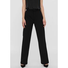 V&eacute;ro Moda VERO MODA Damen Anzughose "VMZAMIRA MW SLIM STRAIGHT PANT NOOS", schwarz, Gr. M, unifarben, Web, Obermaterial: 95% Polyester, 5% Elasthan, Hosen,