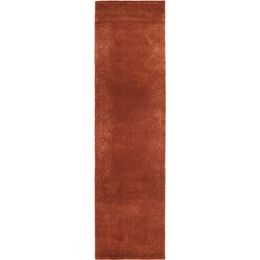 Teppich HEINE HOME, B:70cm H:20mm L:140cm, orange, Wolle, Wohnzimmer, Teppiche